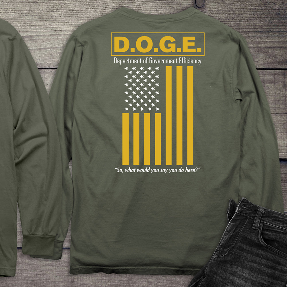 DOGE FLAG With Crest Long Sleeve Tee – Artopia.com