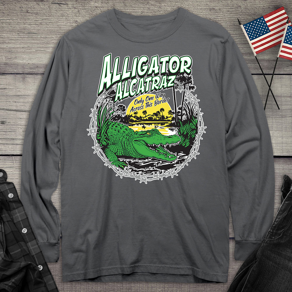 Alligator Alcatraz Border Long Sleeve Tee – Artopia.com